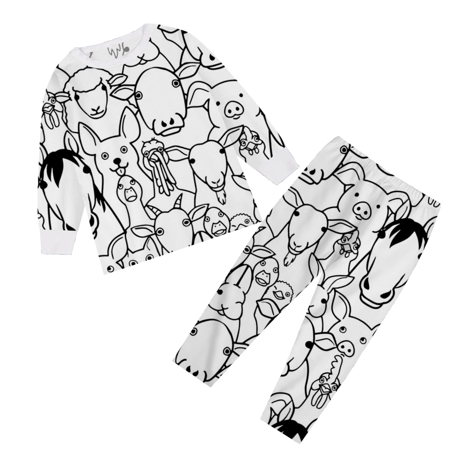 Icvfdpl Toddler Boy Sleepwear Diy Hand Painted Colouring Girl Can Play ...