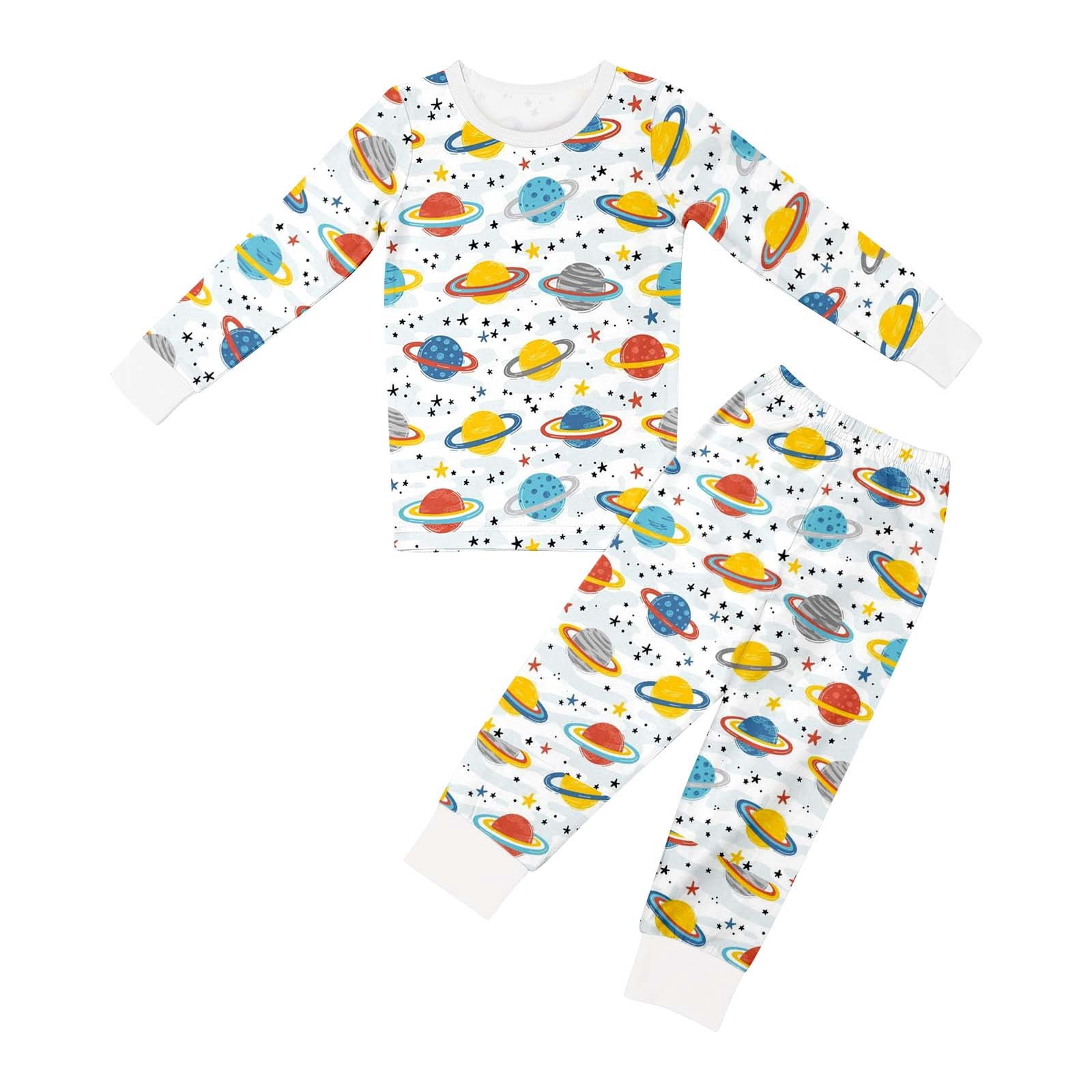 Icvfdpl Toddler Girl Outfit Set Kid Diy Hand Painted Homewear Colouring ...