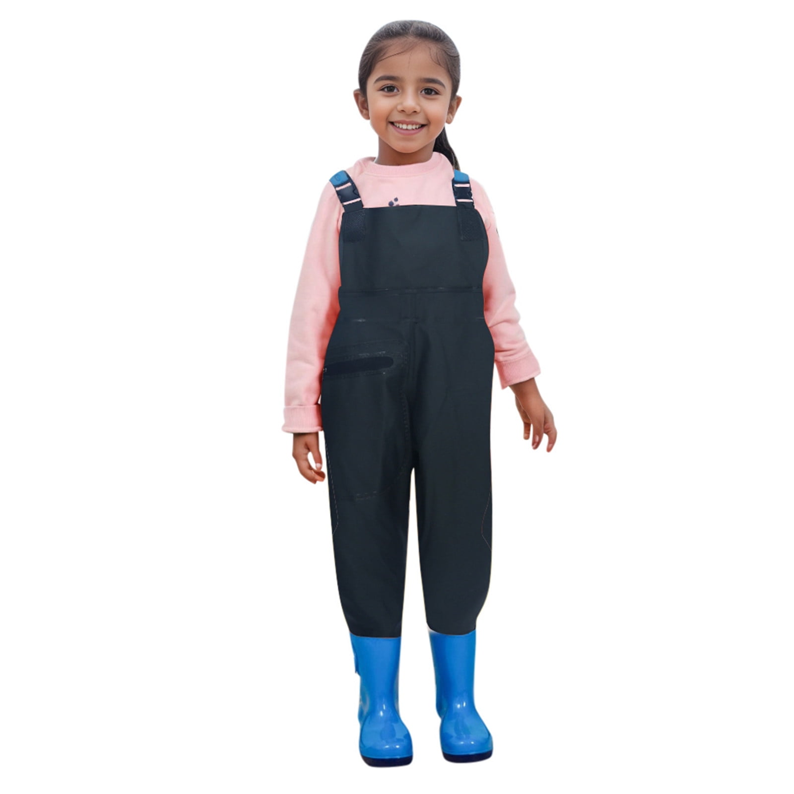 Icvfdpl Toddler Girls Jumpsuit Kids Boys Chest Waders With Pocket Youth ...