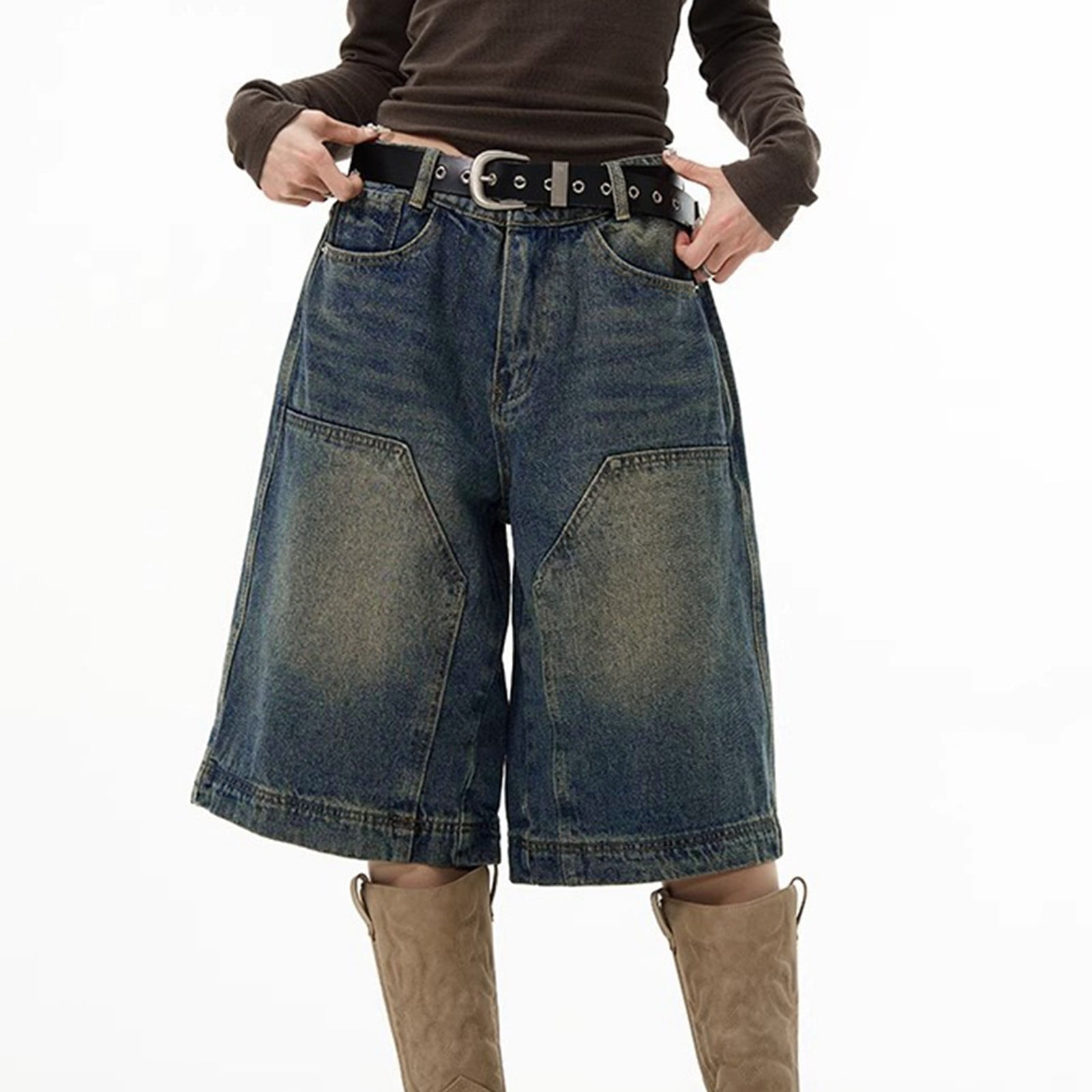 Icvfdpl Womens Running Shorts Streetwear Jorts Pants Y 2 K Jean Vintage ...