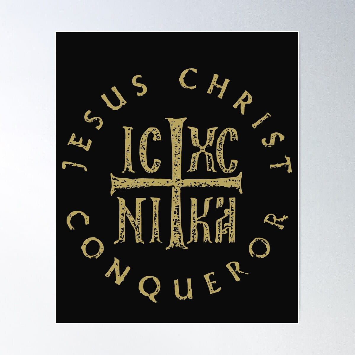 Icxc Nika Cross Orthodox Christian Jesus Christ Conqueror Poster Wall ...