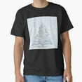 Icy Blue Christmas Tree Retro Winter Holiday Art T Shirt,for men and ...