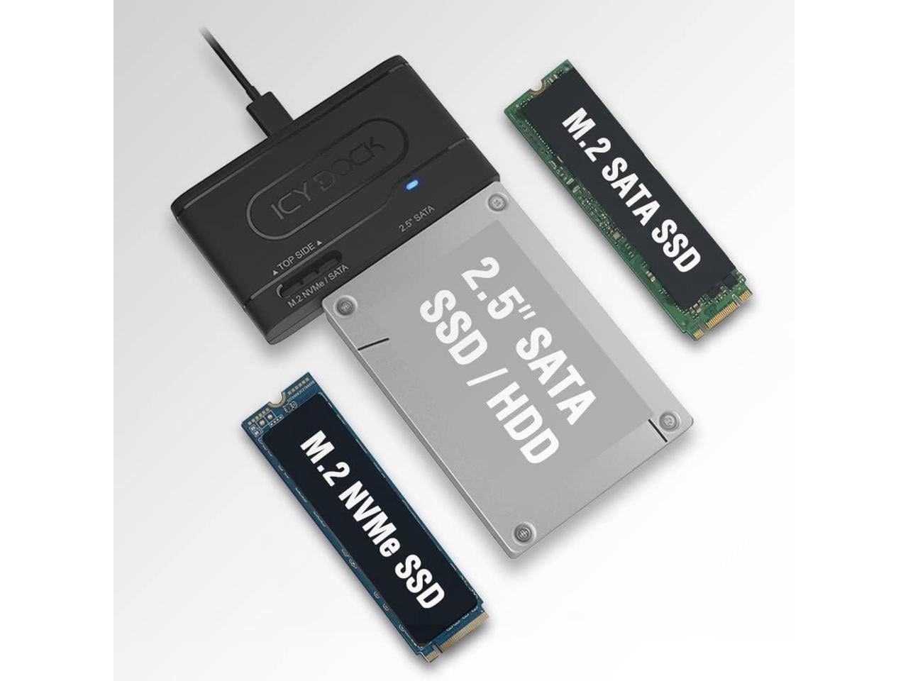 Icy Dock MB104U-1SMB Ez-adapter Mb104u-1m2b Ext Usb 3.2 Gen2 Type-c To ...