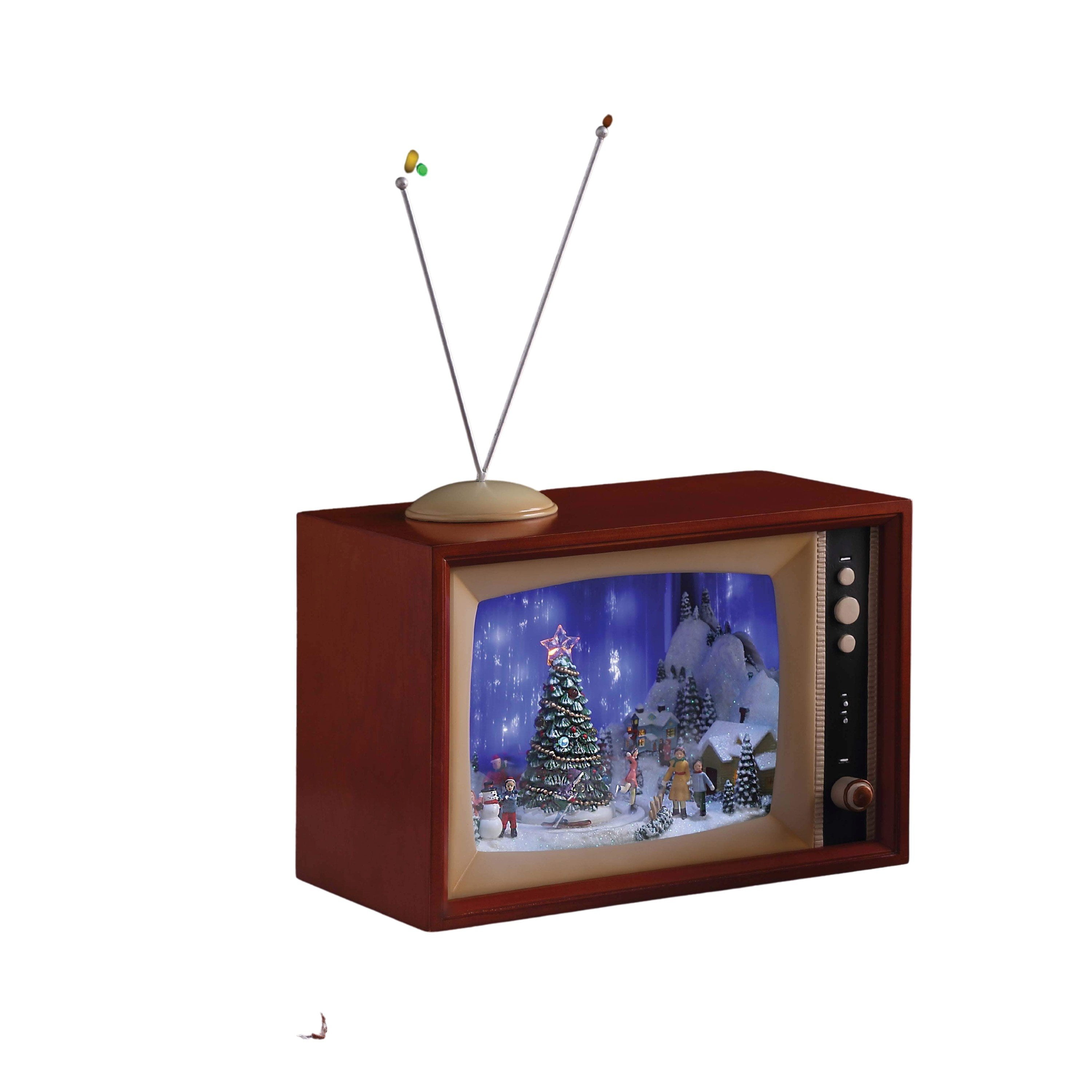 Icy Giftware 15.5" LED Lighted and Musical Christmas Village in Retro ...