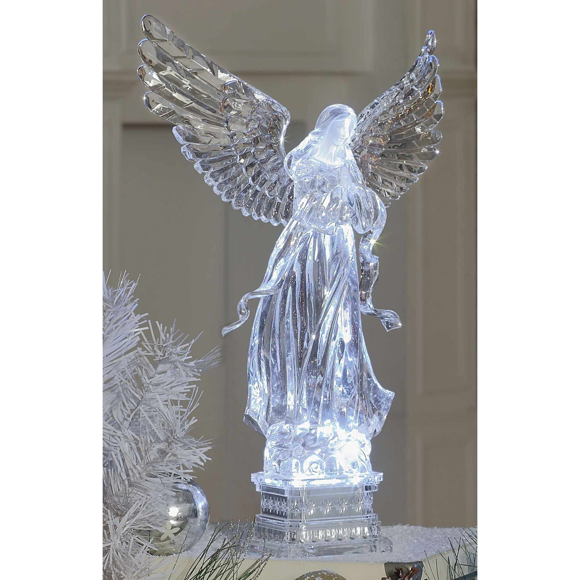 Icy Giftware LED Lighted Winged Angel Christmas Decoration - 20 ...