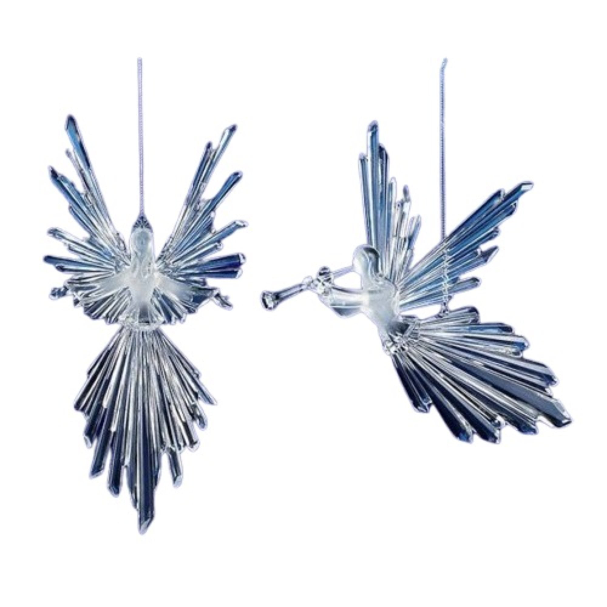 Icy Giftware Icy Crystal Flying Angel Christmas Ornaments - 7.5" - Pack ...