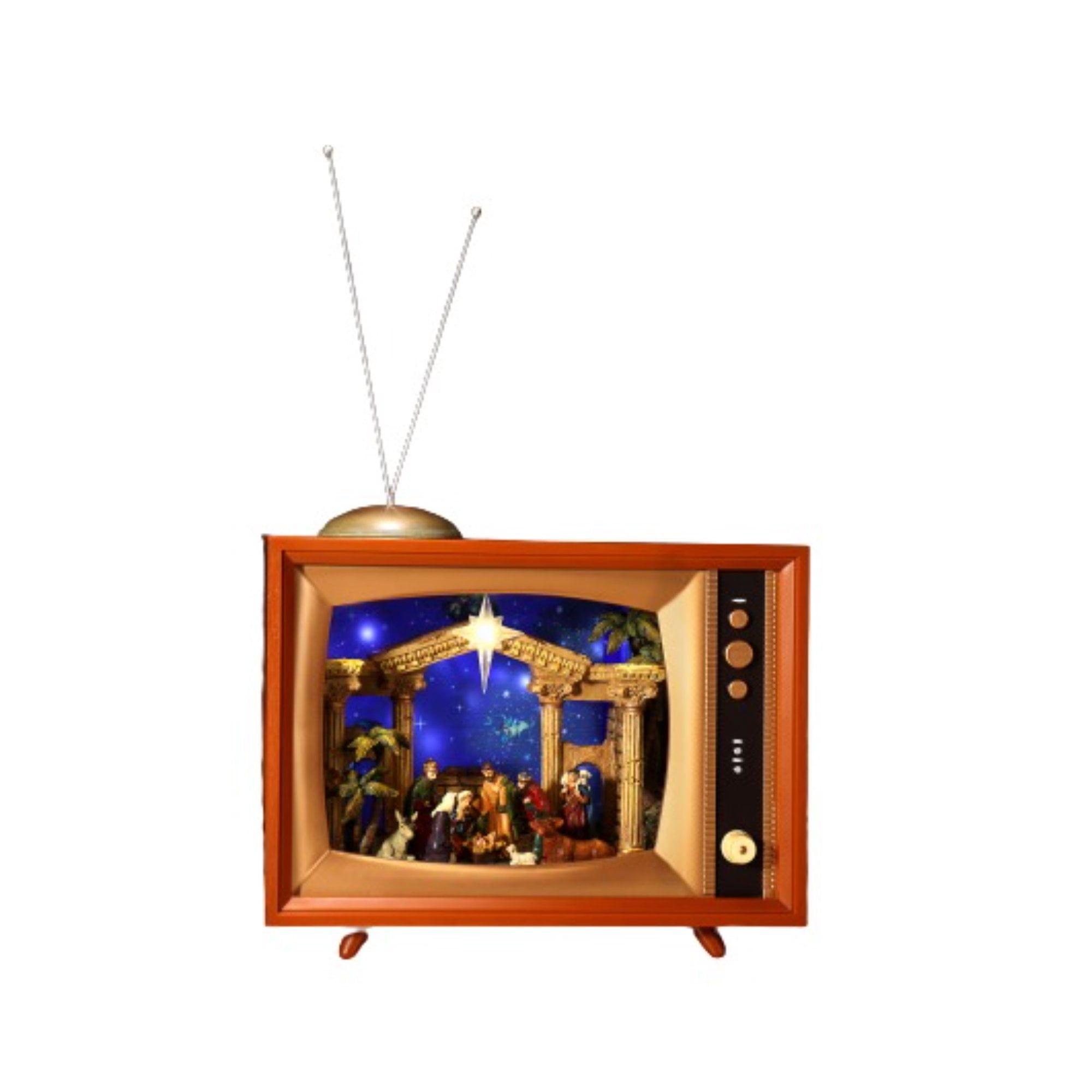 Icy Giftware LED Lighted Nativity Scene TV Christmas Decoration - 15.25 ...