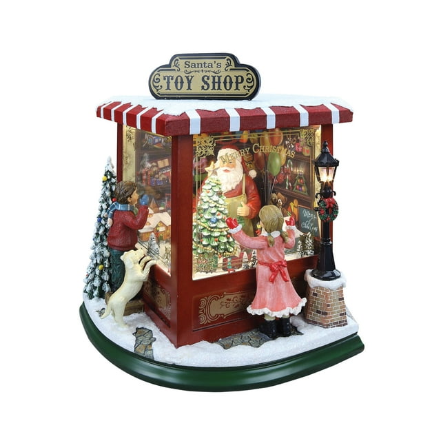 Icy Giftware LED Lighted and Musical Santa's Toy Shop Christmas Village ...
