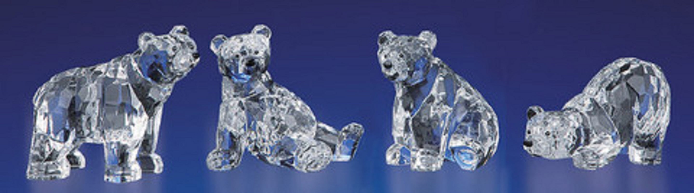 Icy Giftware Pack of 8 Clear Icy Crystal Decorative Bears Figurines 4.1 ...