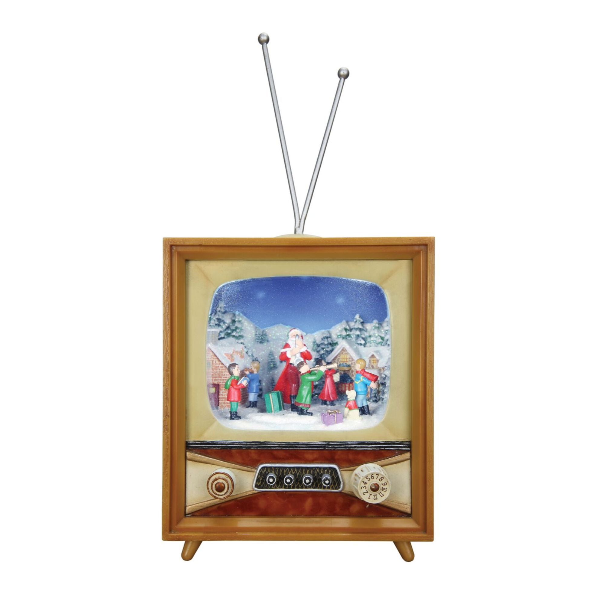Icy Giftware LED Lighted Musical TV Christmas Decoration - 9.5 ...