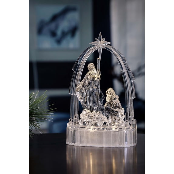 Icy Giftware LED Lighted Small Holy Family Christmas Nativity Figurines ...
