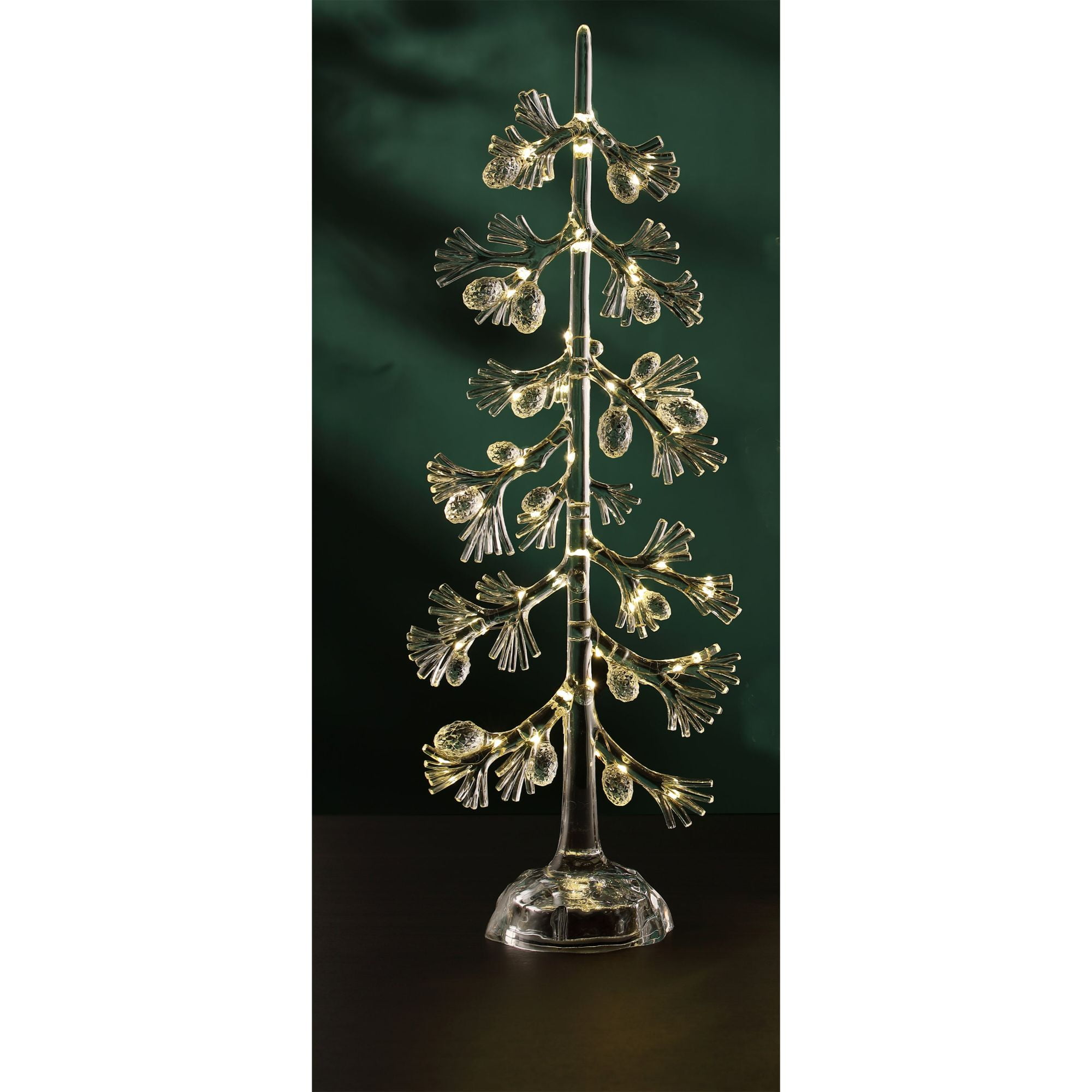 Icy Giftware LED Lighted Sparkle Pinecone Christmas Tree Decoration ...