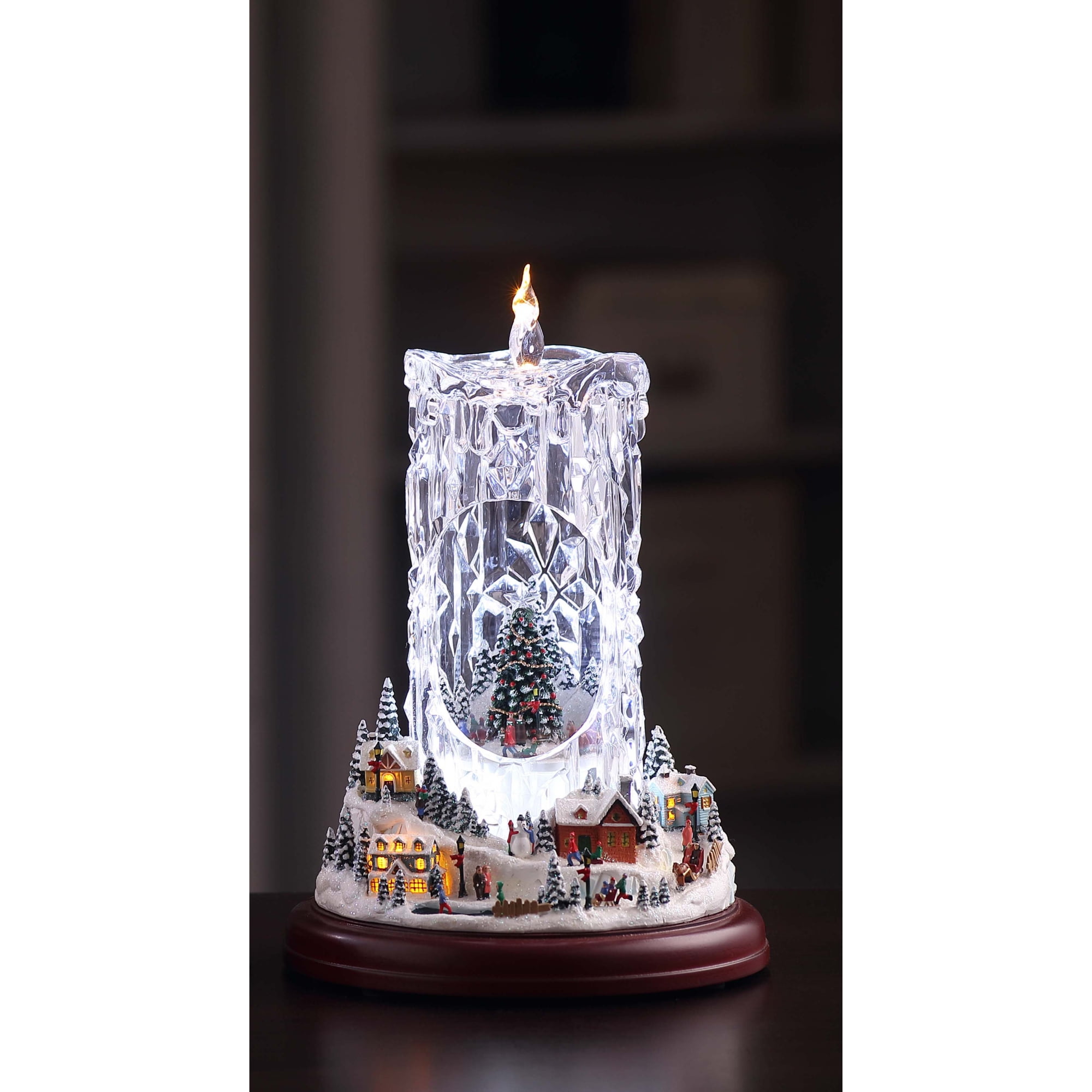 Icy Giftware Diamond Cut Candle Christmas Village Decoration - 11.25 ...