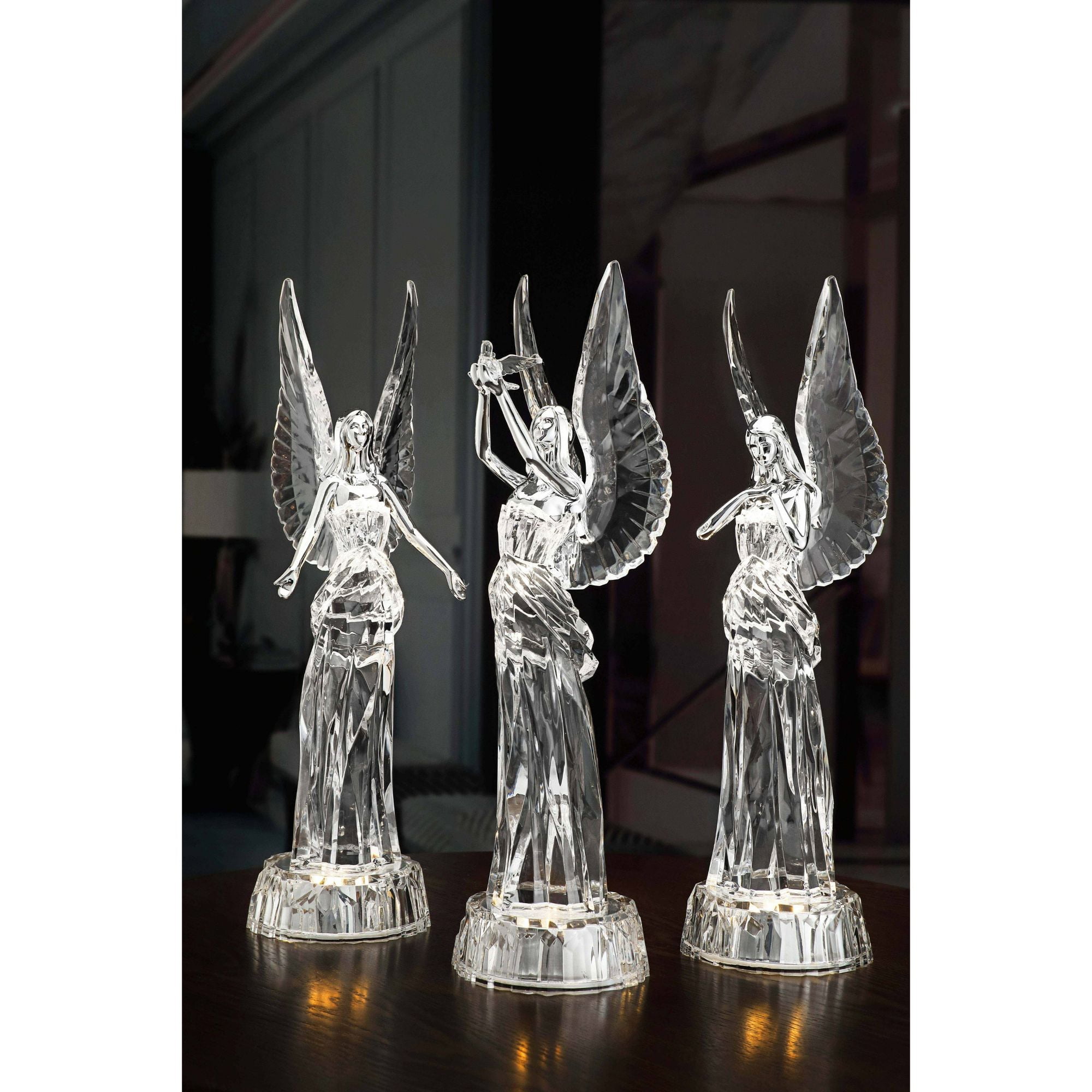 Icy Giftware Diamond Cut Angel Figurine Christmas Decoration - 14.75 ...