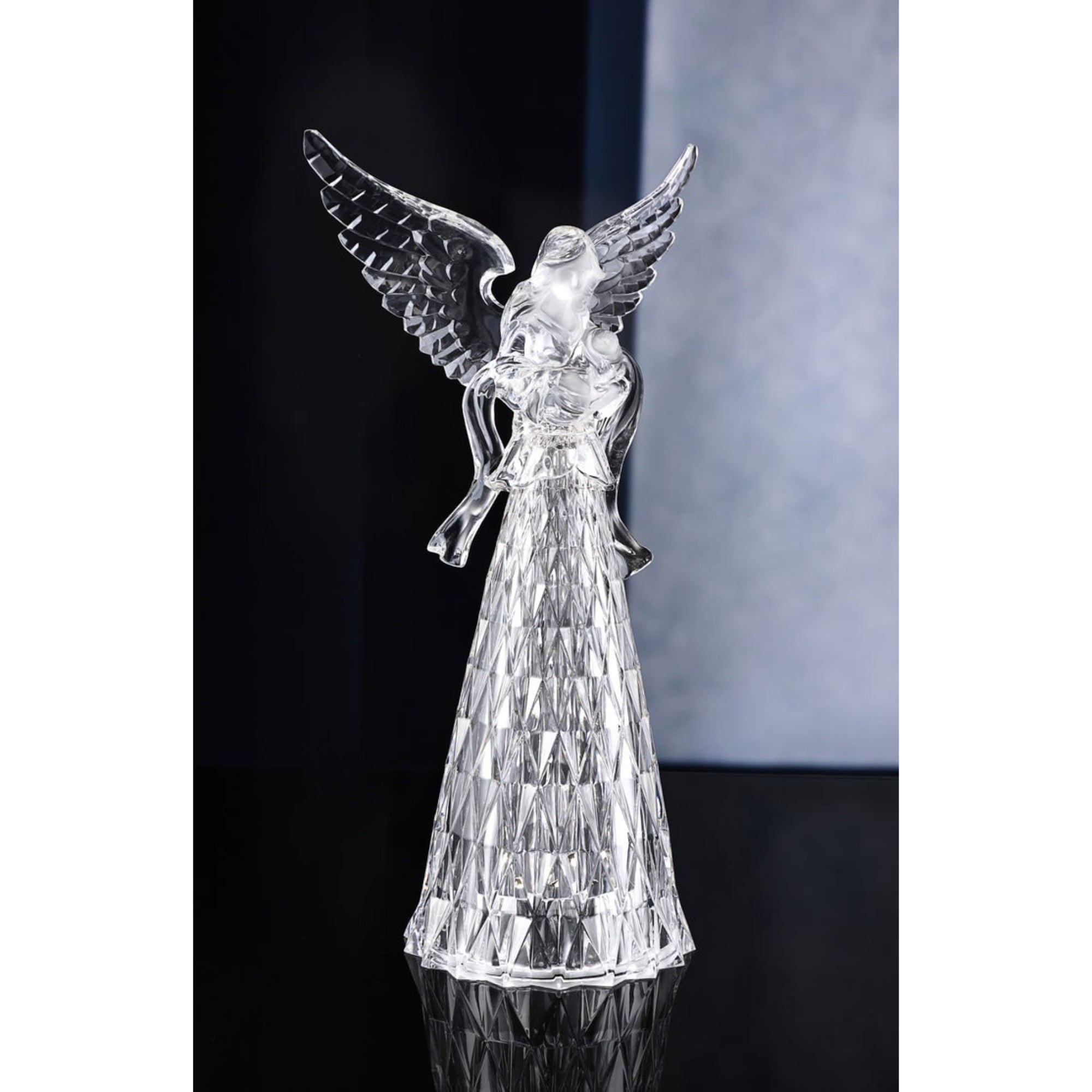 Icy Giftware Set of 3 LED Lighted Angel with Baby Christmas Tabletop ...