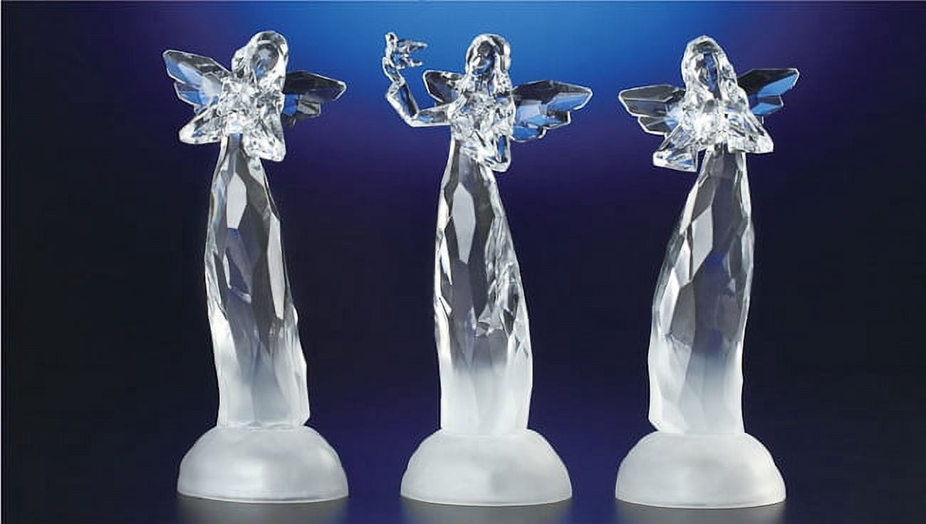 Icy Giftware Decorative LED Lighted Icy Christmas Angels Table Top ...