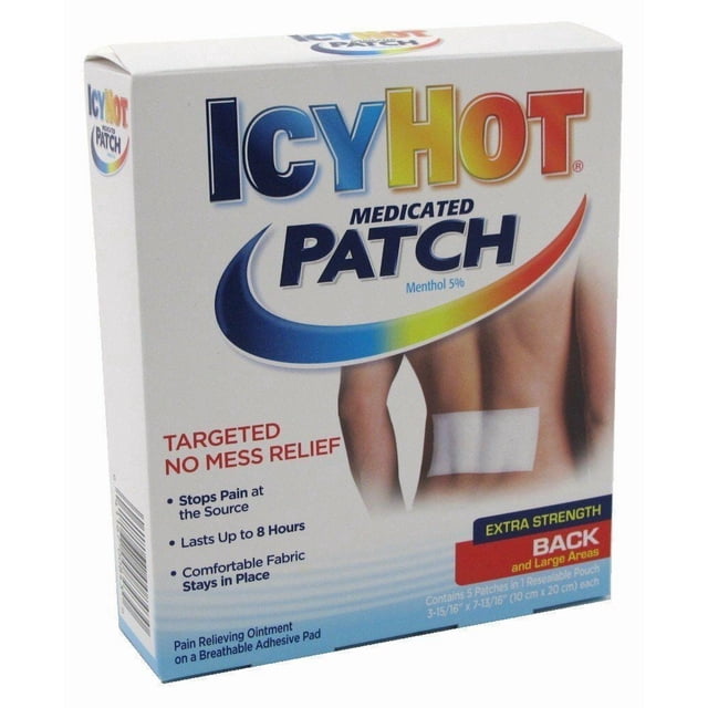 Icy Hot Back & Body Medicated Patch, 5 Ct (1 Pack) - Walmart Business ...