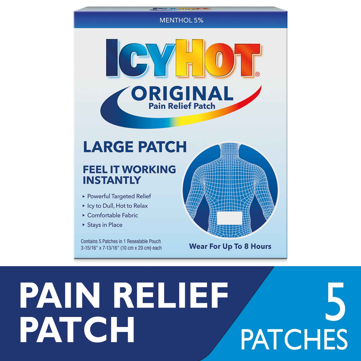 Icy Hot Original Topical Pain Reliever Patches, Numbing Cream and ...