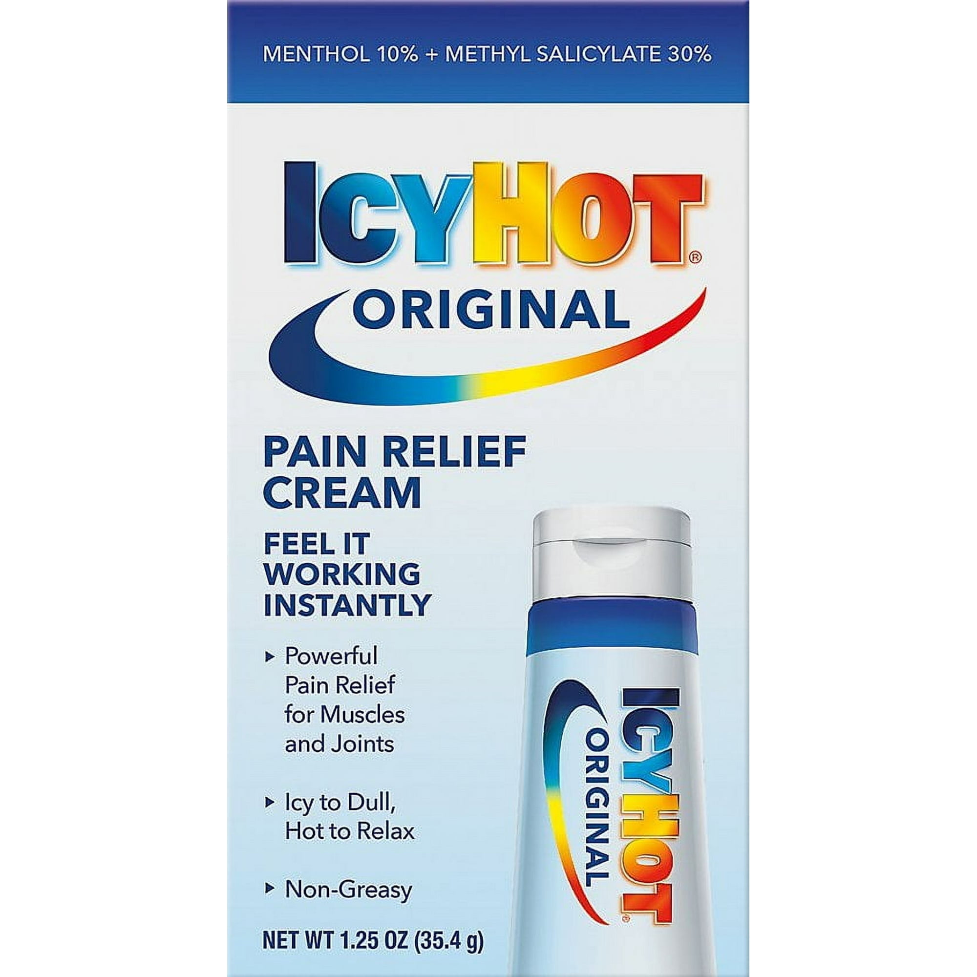 Icy Hot Pain Relieving Cream Original, 1.25 Oz, 2 Pack - Walmart.com