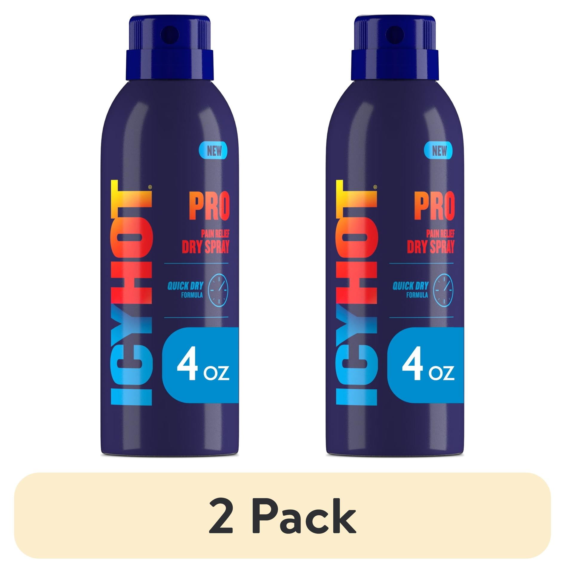 (2 pack) Icy Hot Pro Muscle & Joint Pain Relief Dry Spray with 16% ...