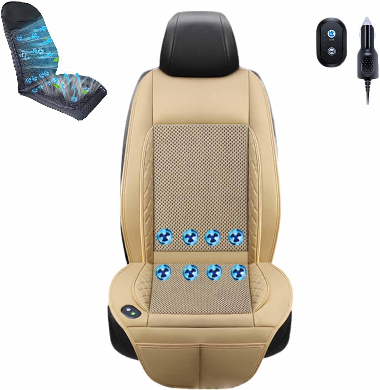 Icy Seat Car Cooling Cushion, 2025 Icy Seats Cover for Cars Built-in ...