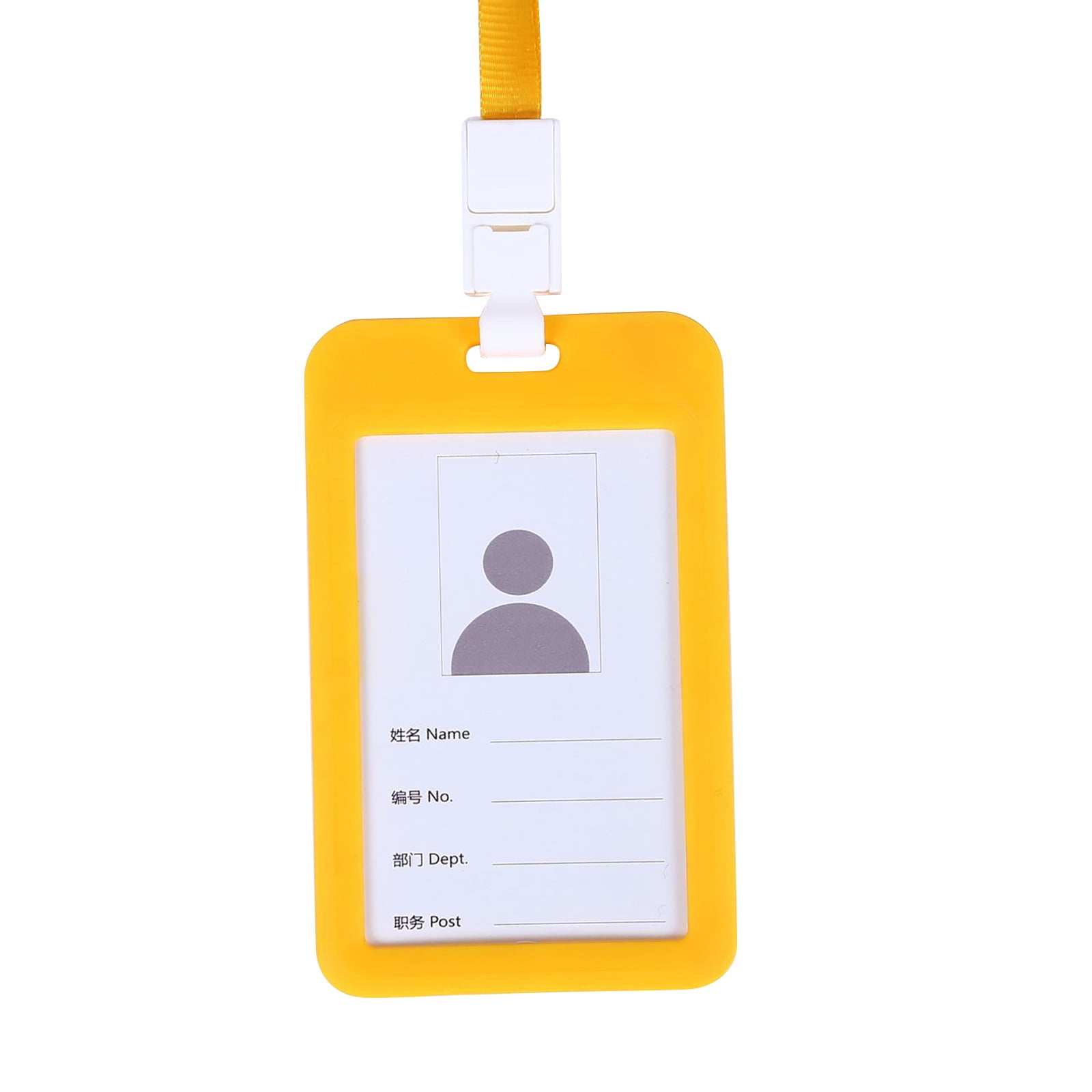 Id Badge Card Holder,Plastic Vertical Double Sided Name Card Badge ...