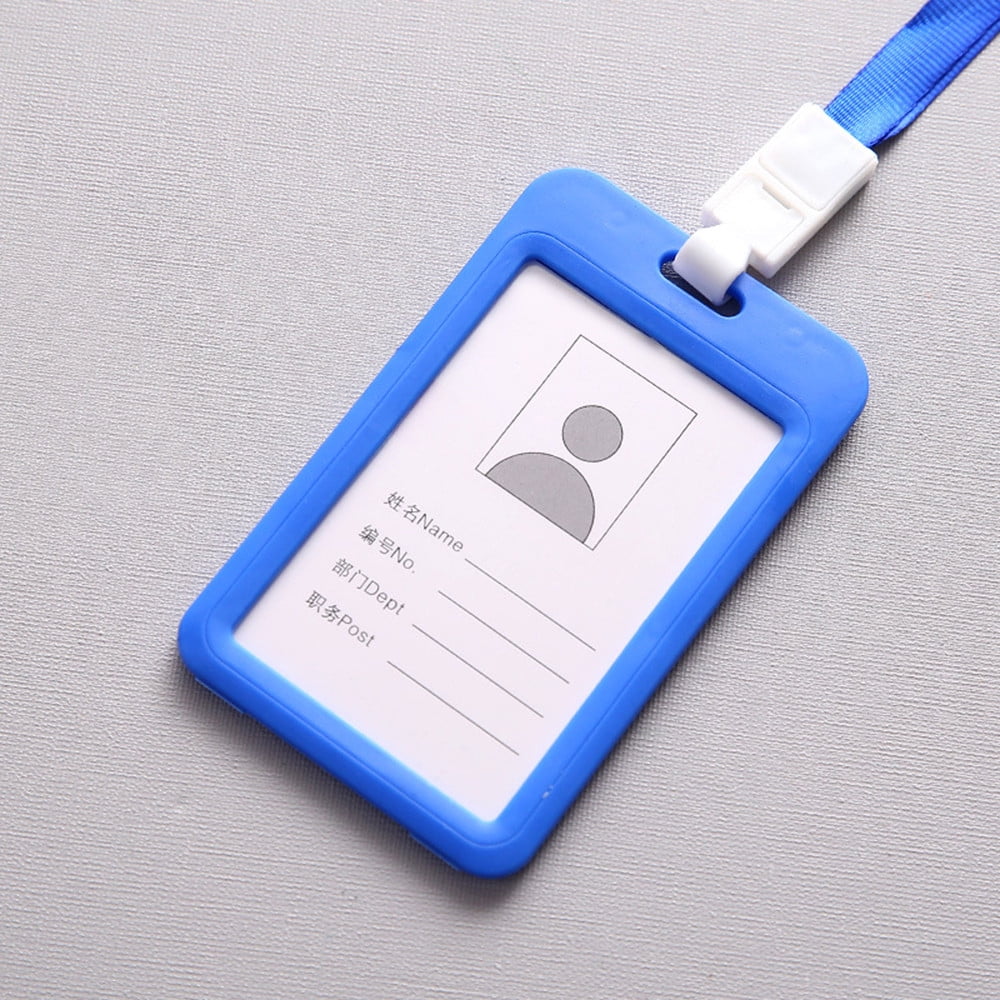 Id Badge Card Holder,Plastic Vertical Double Sided Name Card Badge ...