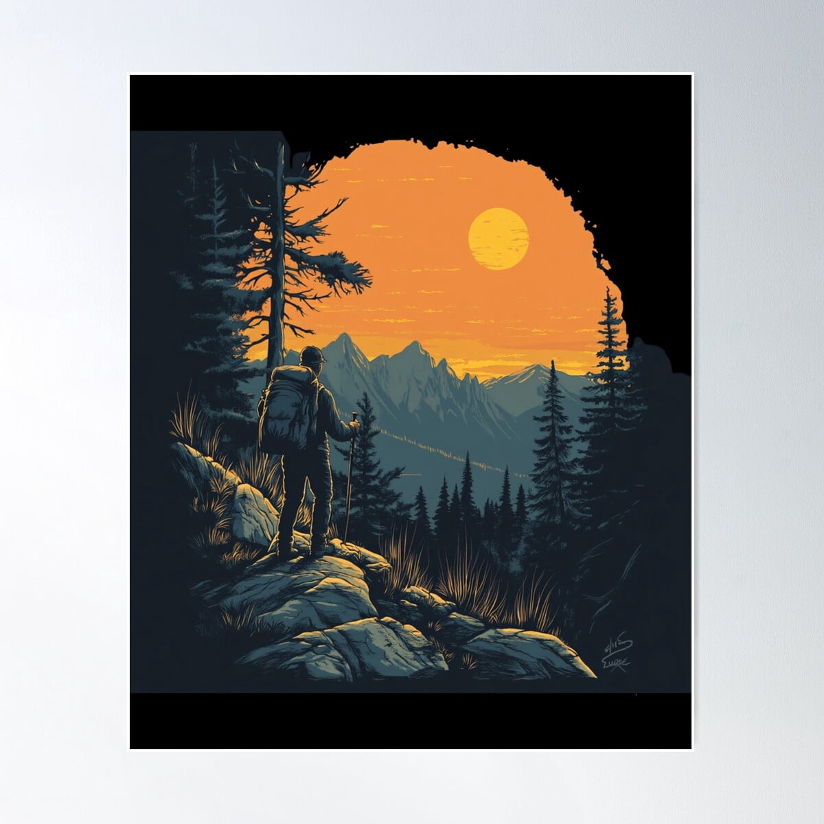 Id Hike That Hiking Poster Wall Art, Modern Wall Decor For Living Room ...