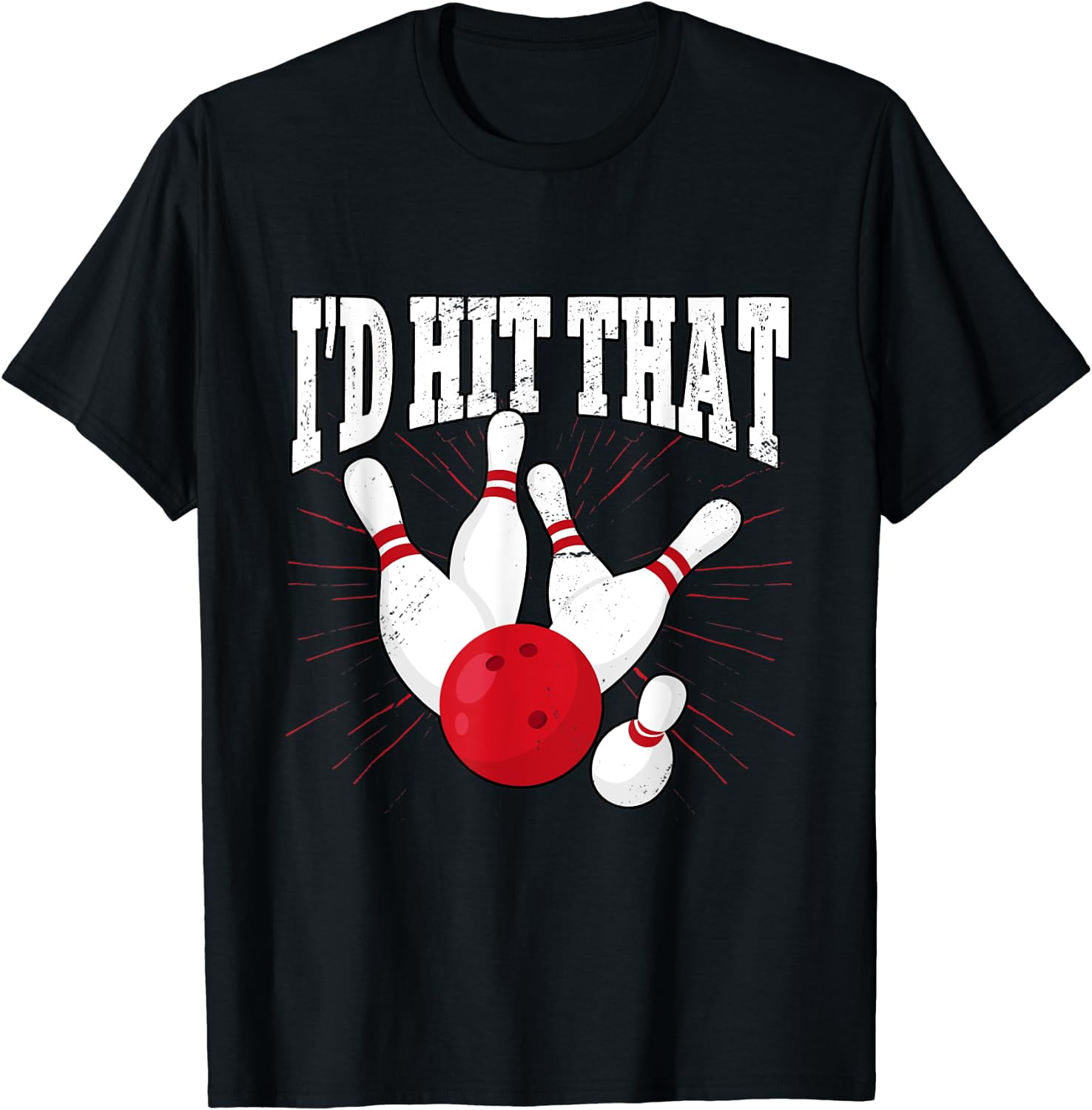 Id Hit That Bowling T-Shirt Black Large - Walmart.com