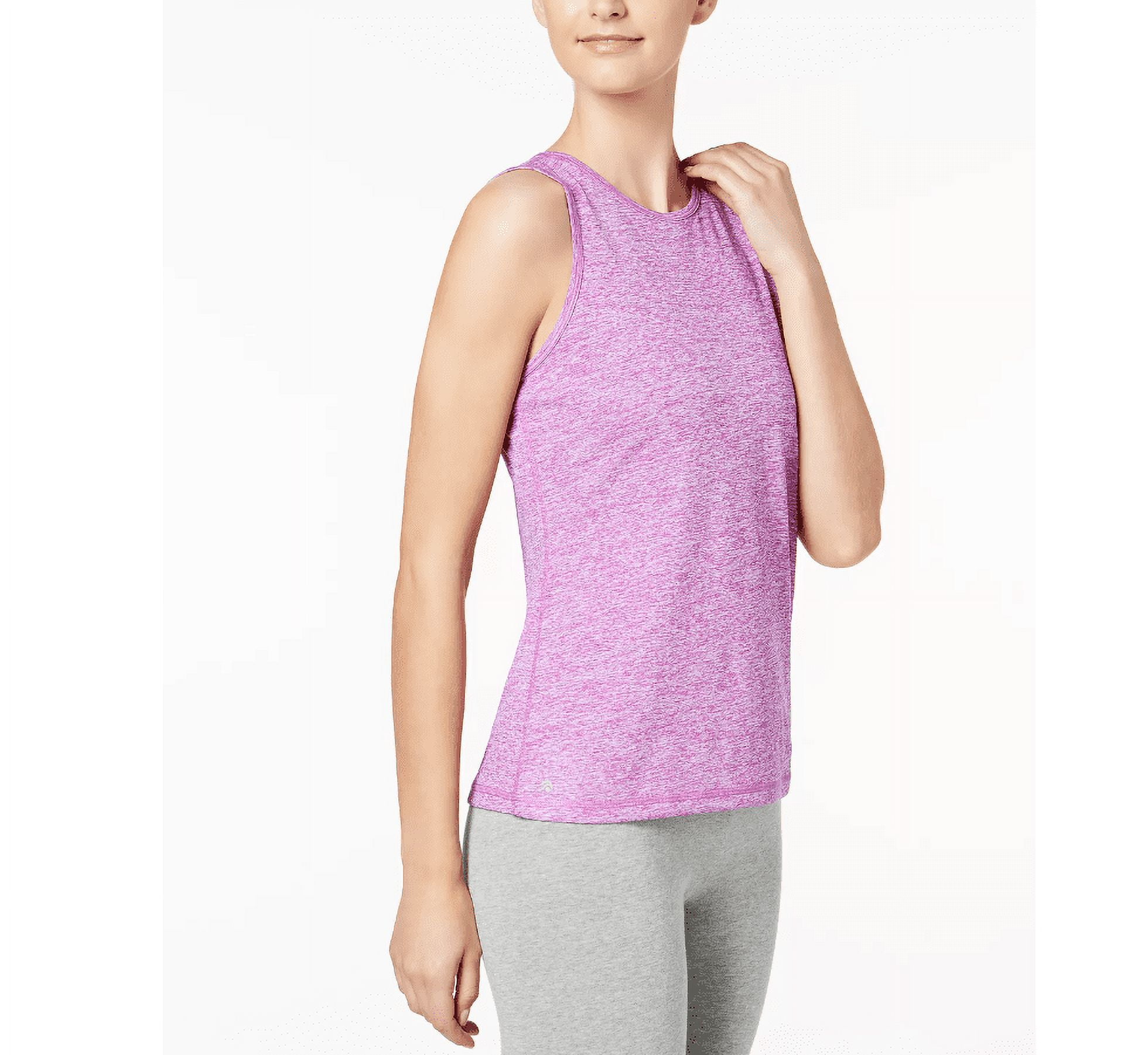 Ideology Women's Tank Top Heathered Keyhole-Back Athletic Top Solid ...