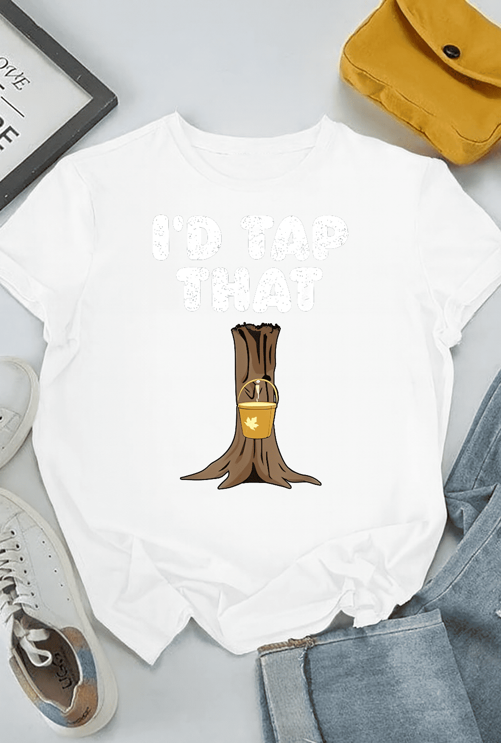 Id Tap That Tree Funny Maple Syrup Day Themed Joke Unisex T-Shirt ...