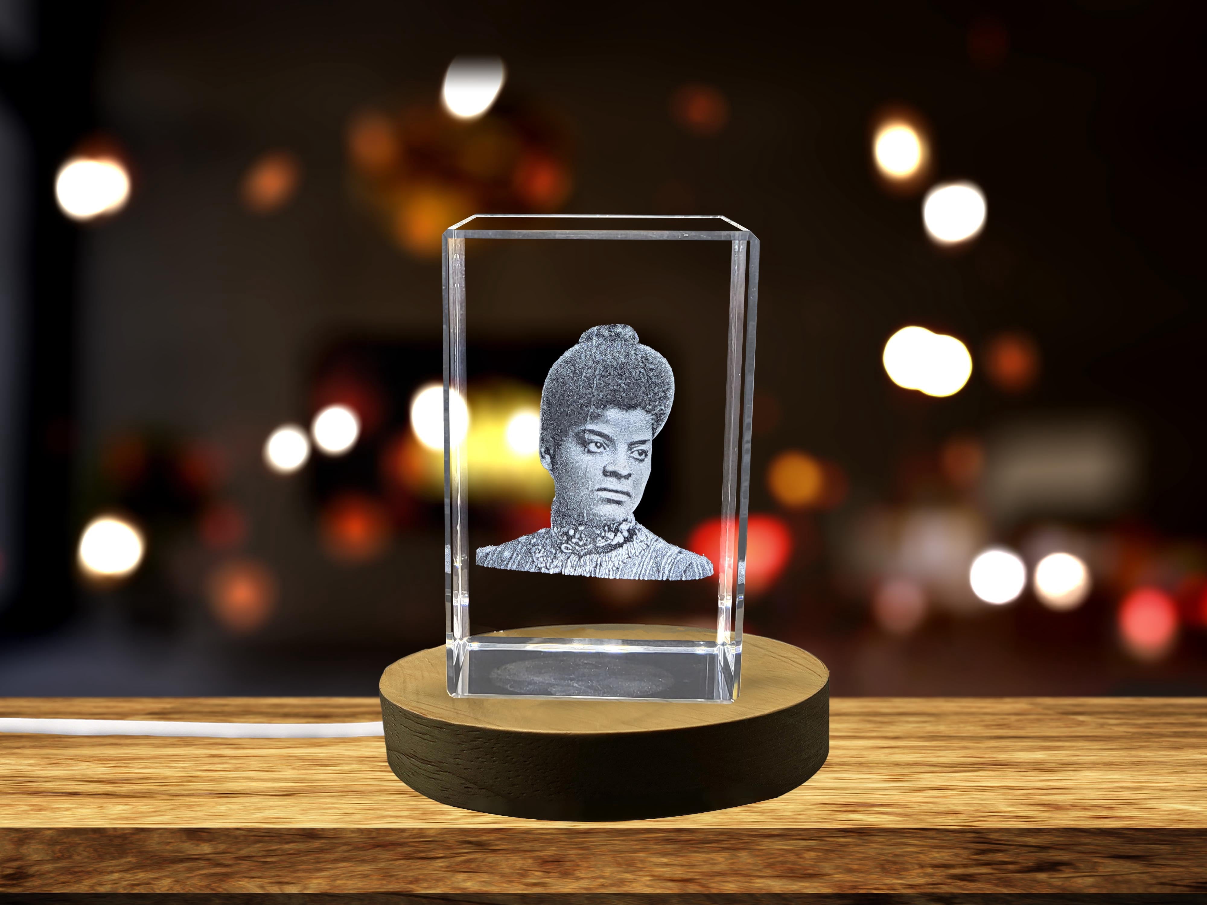 Ida B. Wells 3D Engraved Crystal - Celebrate the Legacy of a ...