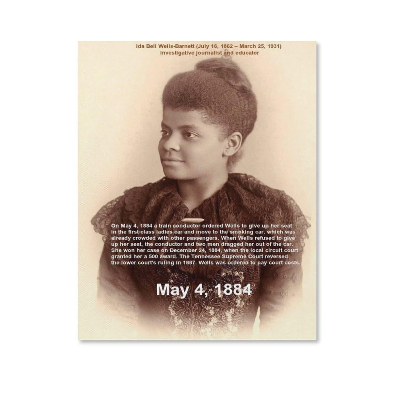 Ida B. Wells Educator Motivational Posters 2 Living Room Printing Oil ...