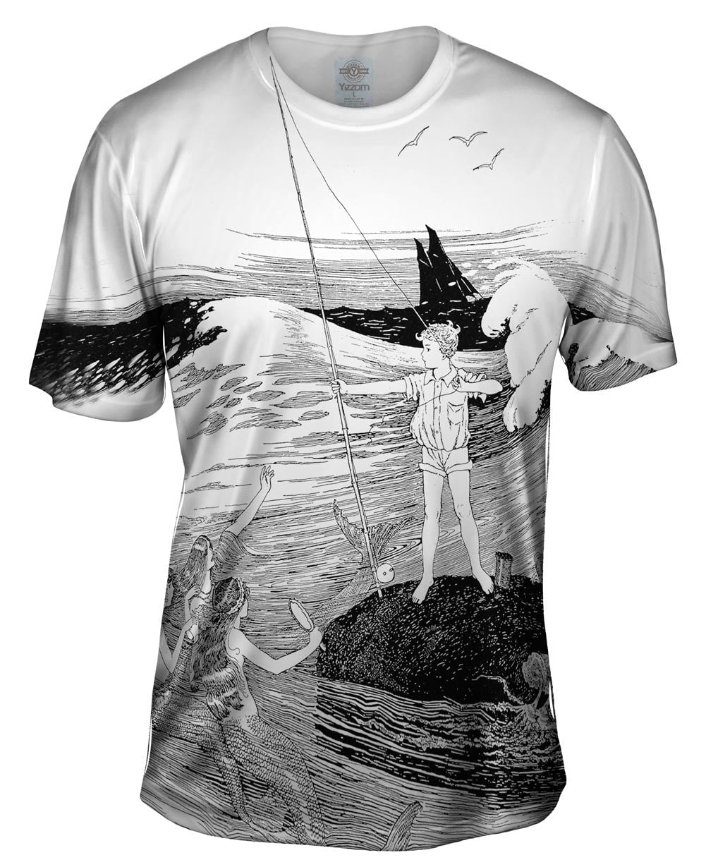 Ida Rentoul - Outhwaite Fishing For Mermaids Mens T-Shirt All Over ...