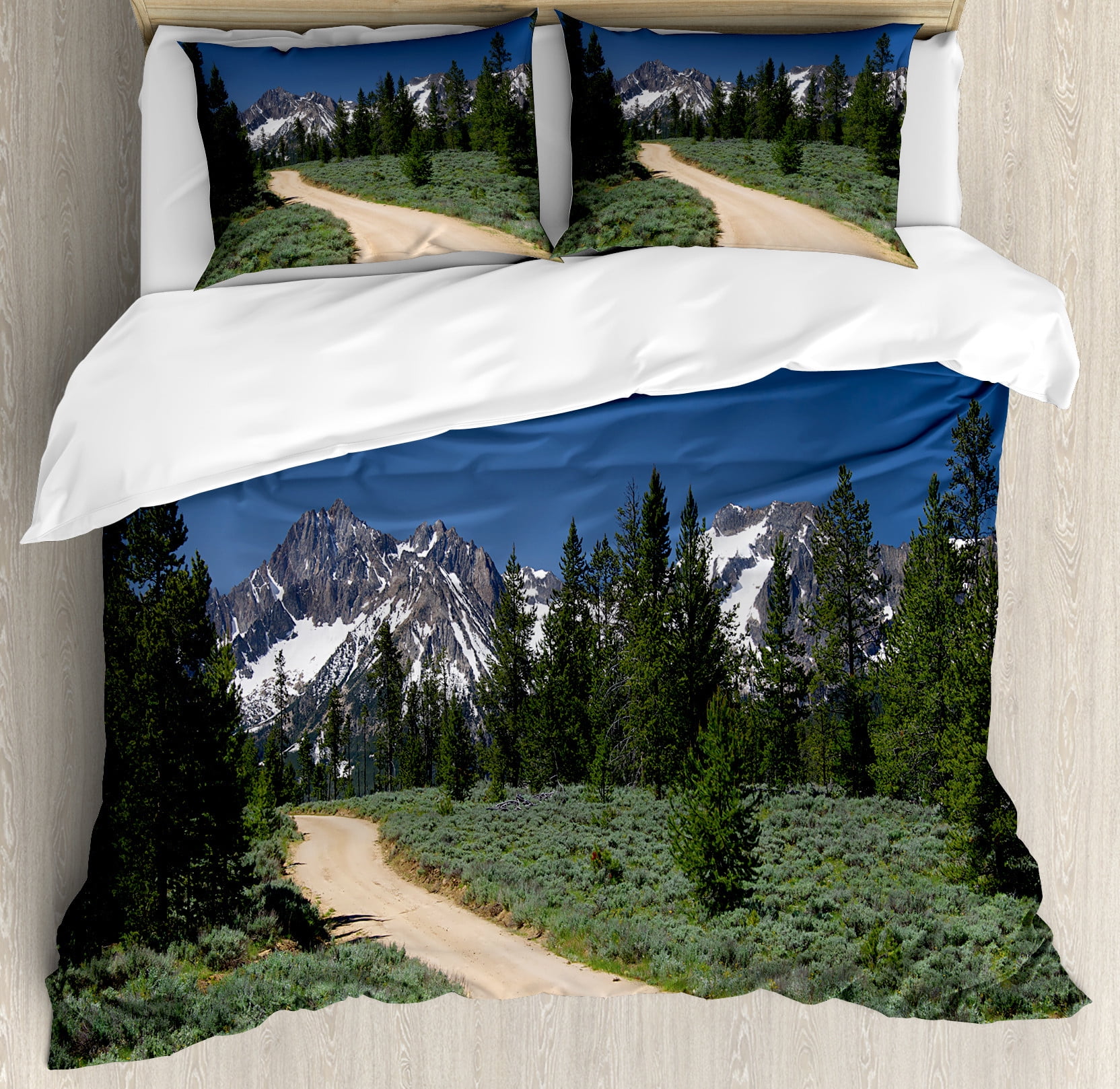 Idaho Duvet Cover Set, Photo of Foothill Sawtooth Mountains Outdoor ...