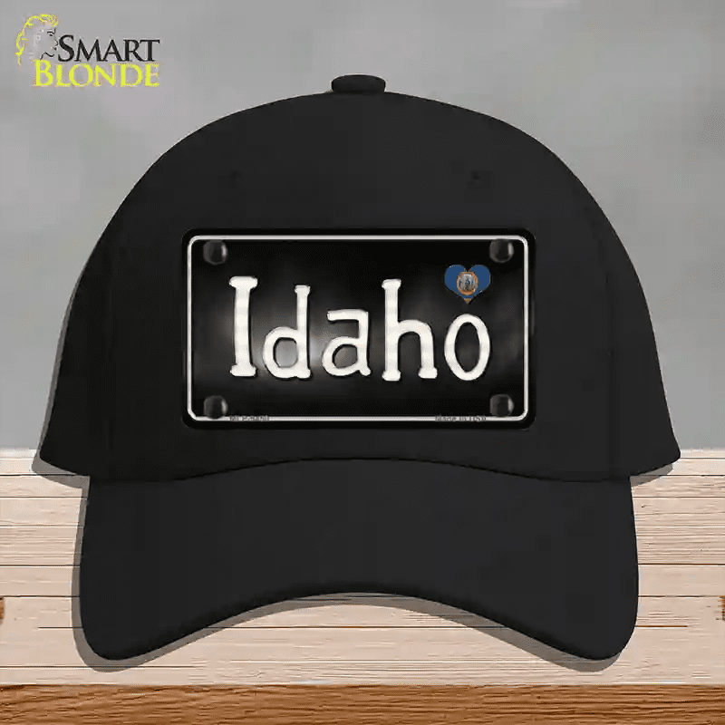 Idaho Flag Script Novelty License Plate Hat Cotton Black - Walmart.com