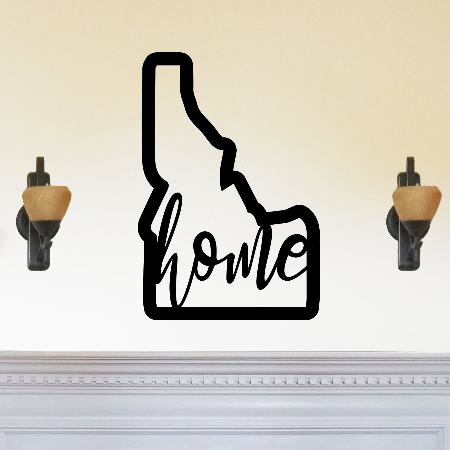 Idaho Home State Silhouette Solid Steel Home Decor Decorative Accent ...