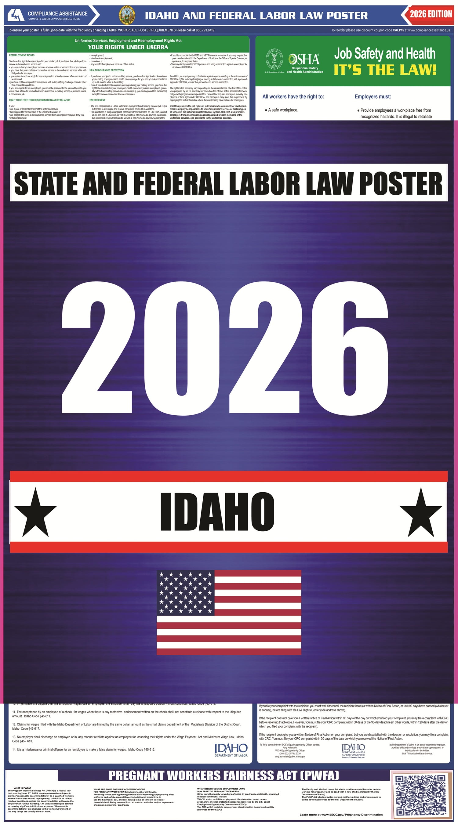 Idaho (ID) 2026 State Labor Law Poster - State, Federal and OSHA ...