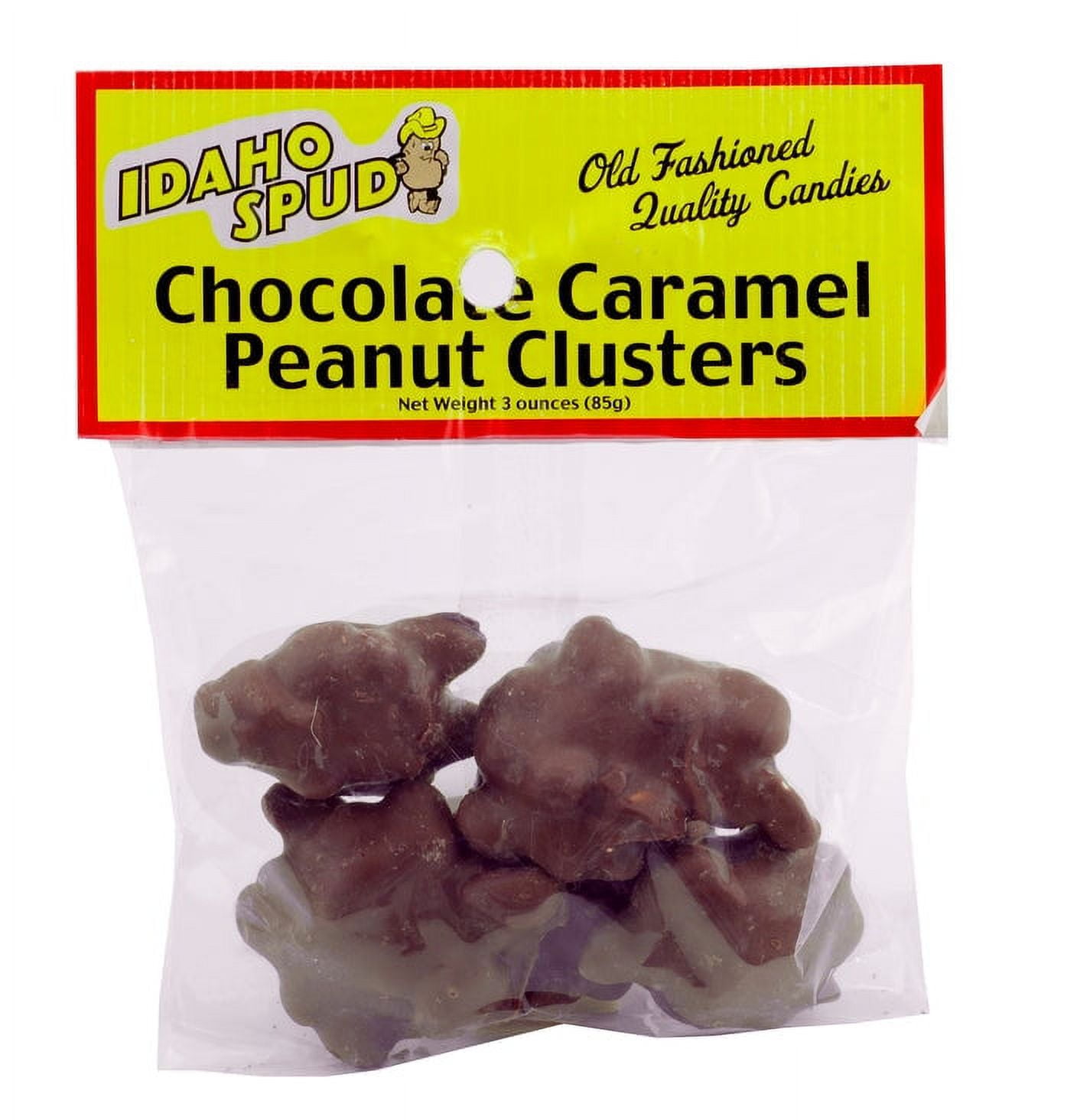 Idaho Spud Milk Chocolate Caramel Peanut Clusters 3 oz Idaho Candy ...