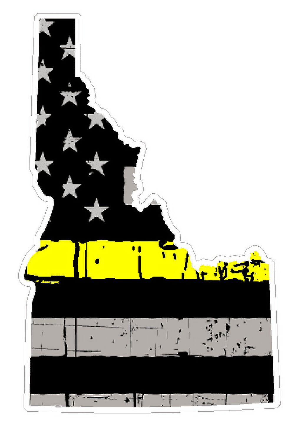 Idaho State (E13) Thin Yellow Line Dispatch Vinyl Decal Sticker Car ...