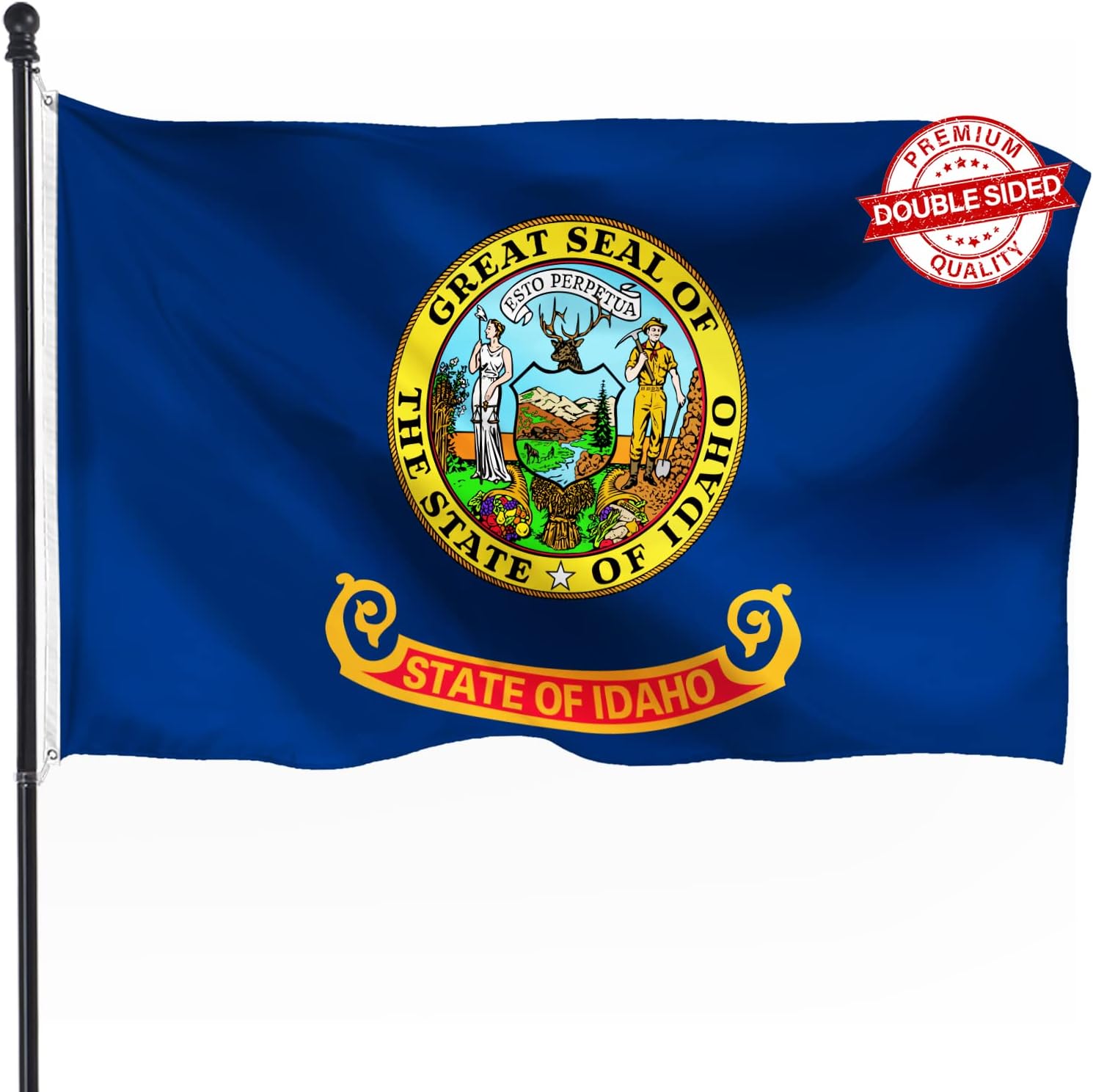Idaho State Flag Idaho Gem ID State Flags, 3Ply Polyester, Heavy Duty ...