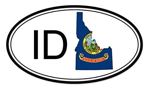 Idaho State Flag Oval Car Sticker Phone Decal Water Bottle Stickers Car ...