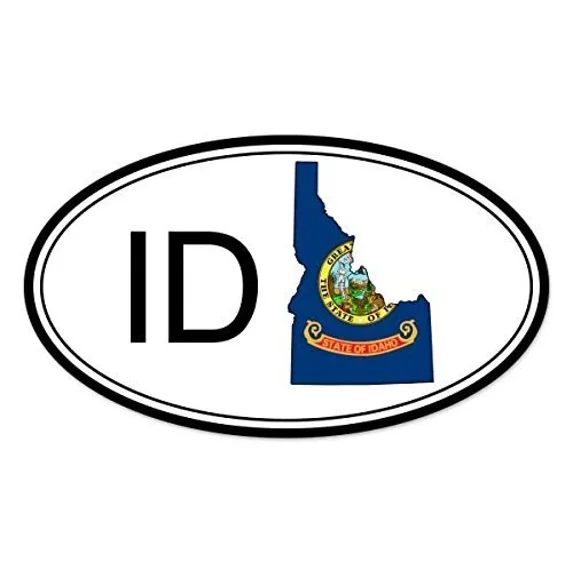 Idaho State Flag Oval Car Sticker Phone Decal Water Bottle Stickers Car ...