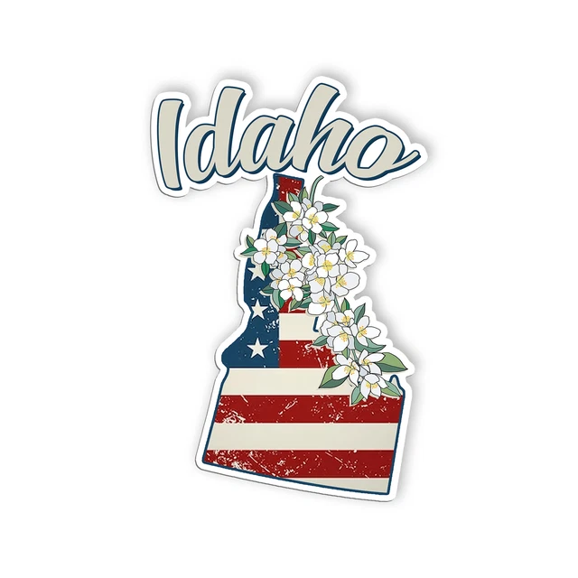 Idaho State Flowers Stickers Us State Shaped Map Stickers Phone Decal ...
