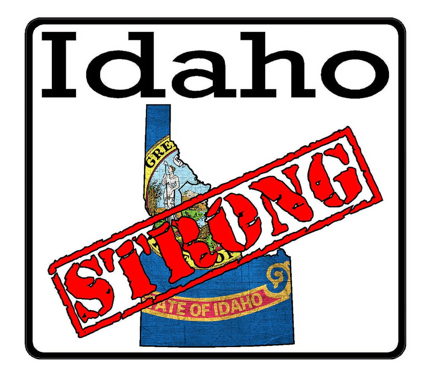 Idaho State (K13) Strong Flag Vinyl Decal Sticker Car/Truck Laptop ...