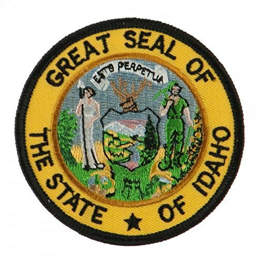 Idaho State Seal Patch Round 3" Diameter, Idaho Embroidered Iron On or ...