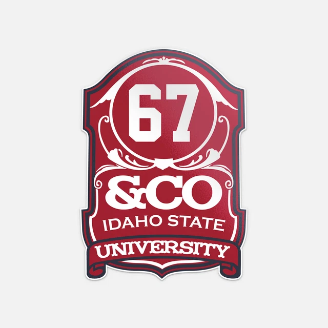 Idaho State University Badge Die-Cut Sticker Phone Decal Water Bottle ...