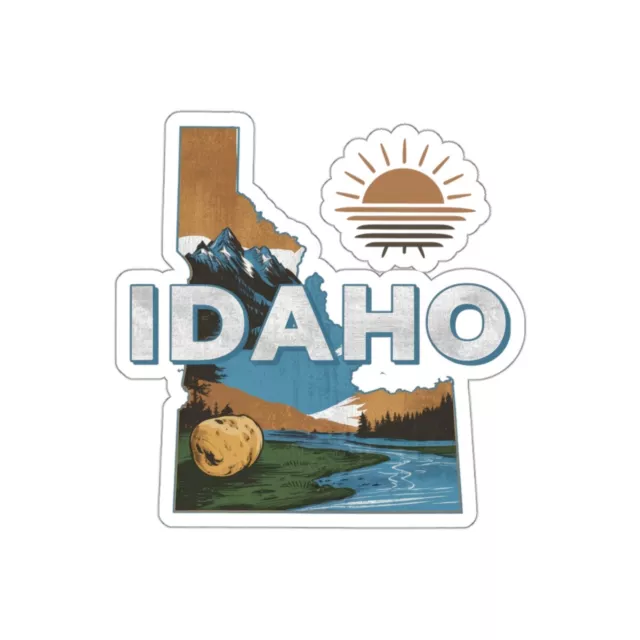Idaho State Vinyl Stickers Outline Aesthetic Design United States Of ...
