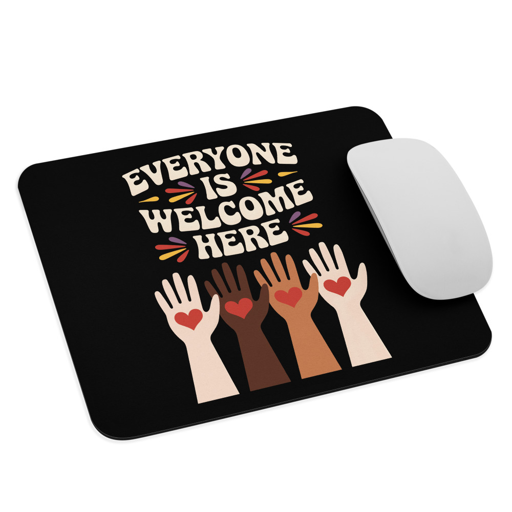 Idaho Teacher Fist Hand Support Equality Mouse Pad, Everyone Is Welcome ...