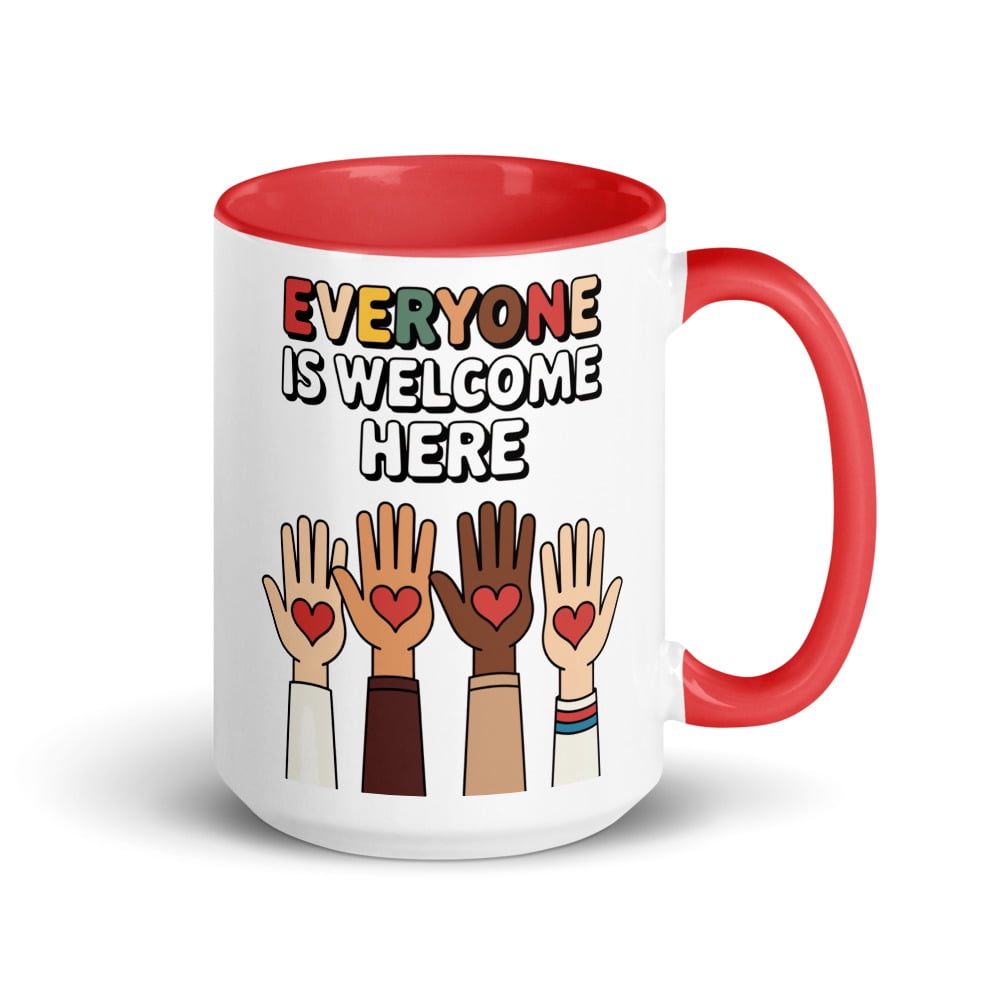 Idaho Teacher Fist Hand Supporter Equality Mug with Color Inside ...